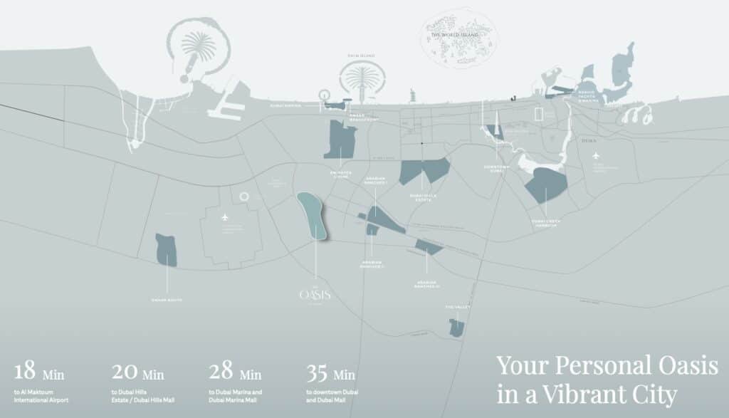 The Oasis by Emaar Location Overview